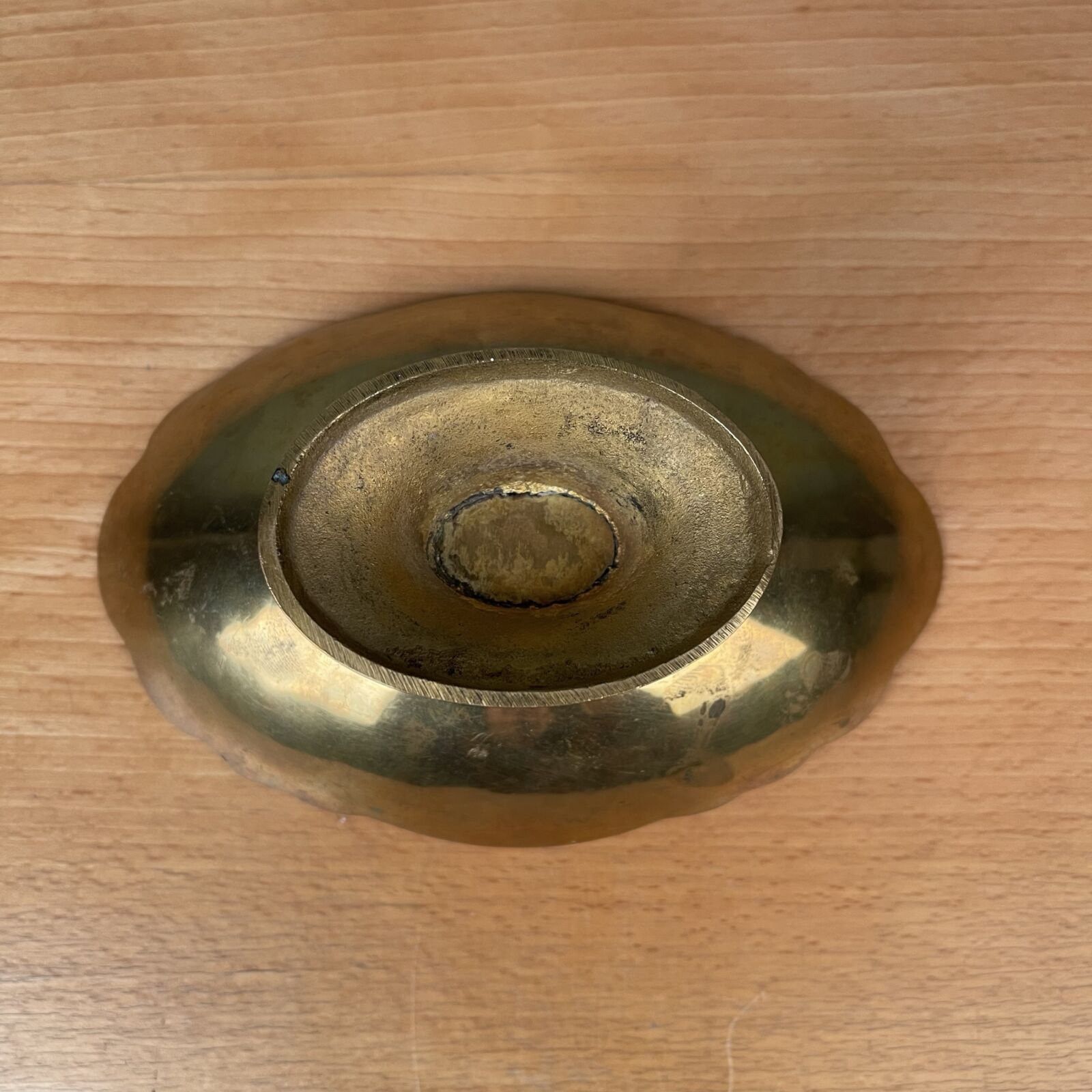 Messing skål på fod - Villa og Vejbod