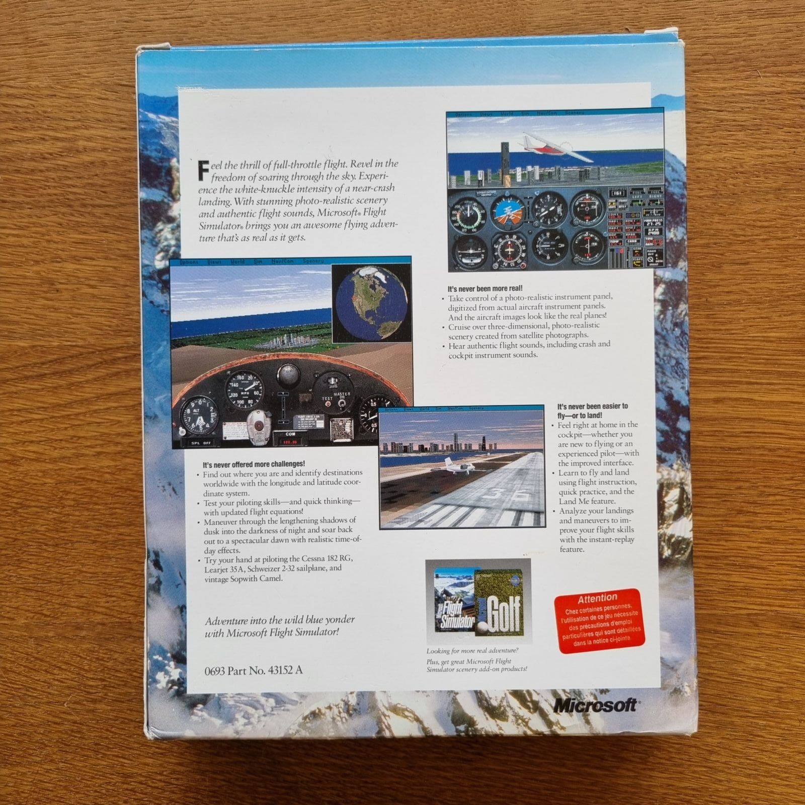 Microsoft Flight Simulator 5.0 – til DOS – 3.5″ floppy - Villa og Vejbod